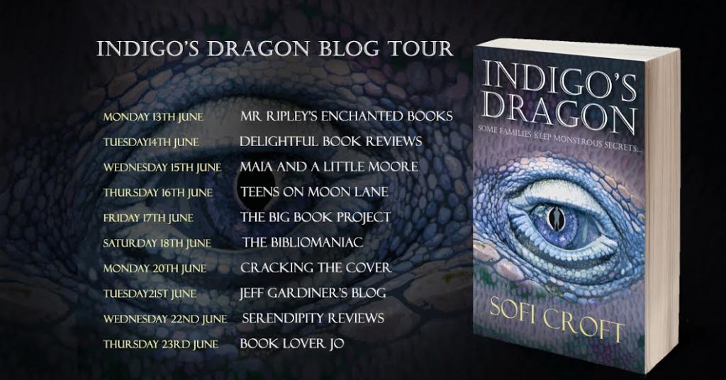Sofi Croft's Indigo's Dragon rooted in mythology, nature