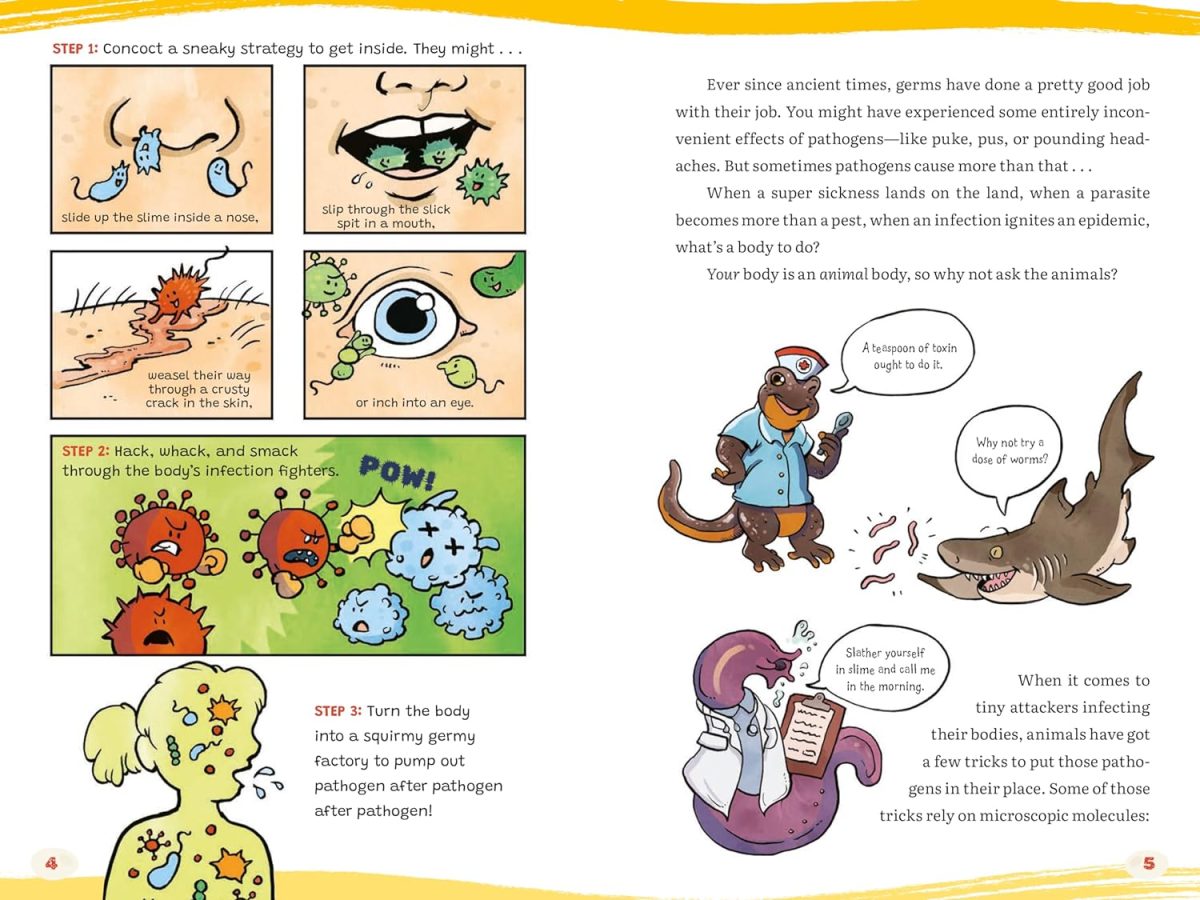 Sick! The Twists and Turns Behind Animal Germs is middle-grade gold